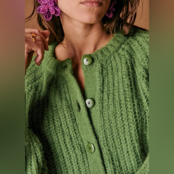 Sezane | Sweaters | Sezane Emile Cardigan Green Xs | Poshmark